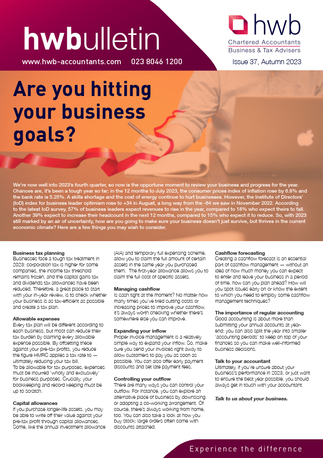 HWBulletin | Regular Bulletins on Tax and Business | HWB Accountants