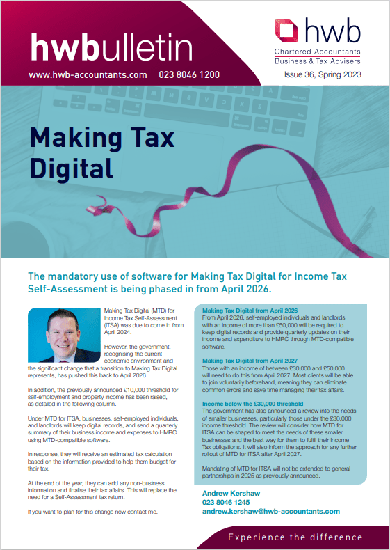 HWBulletin | Regular Bulletins on Tax and Business | HWB Accountants